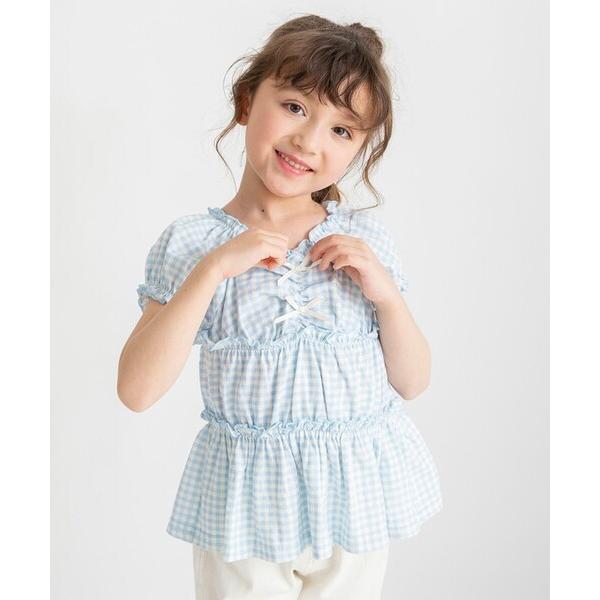 ZOZO問い合わせ番号:106581026ショップ:branshes，ブランシェスブランド:branshes，ブランシェス商品名:ギンガムブラウス風Tシャツカテゴリ:トップス>Tシャツ/カットソーブランド品番:12-6206-162素...