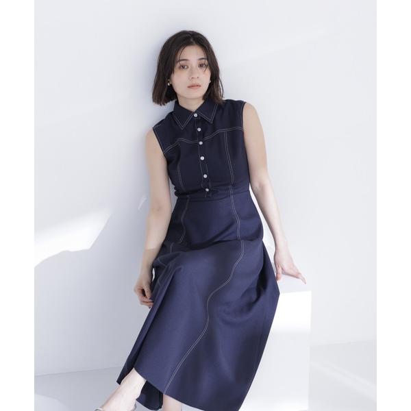 ZOZO問い合わせ番号:106599862ショップ:NATURAL BEAUTY BASIC，ナチュラルビューティーベーシックブランド:NATURAL BEAUTY BASIC，ナチュラルビューティーベーシック商品名:襟付きバイカラーステッ...