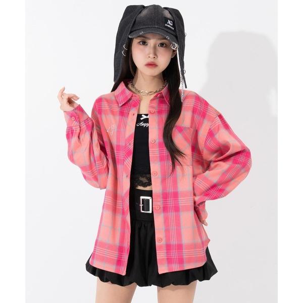 ZOZO問い合わせ番号:106599961ショップ:ANAP，アナップブランド:ANAP GiRL，アナップガール商品名:エンジェル羽 オーバー チェックシャツカテゴリ:トップス>シャツ/ブラウスブランド品番:913-7951素材:ポ...
