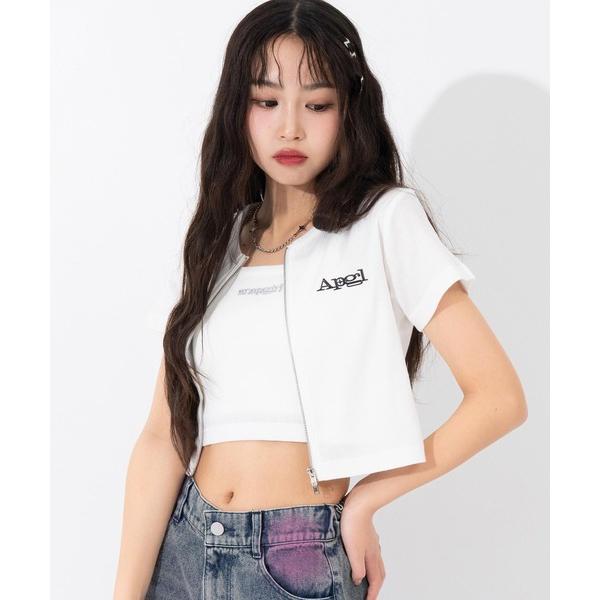 ZOZO問い合わせ番号:106599964ショップ:ANAP，アナップブランド:ANAP GiRL，アナップガール商品名:ダブルジップ トップス × キャミSETカテゴリ:トップス>アンサンブルブランド品番:918-7947素材:ポリ...