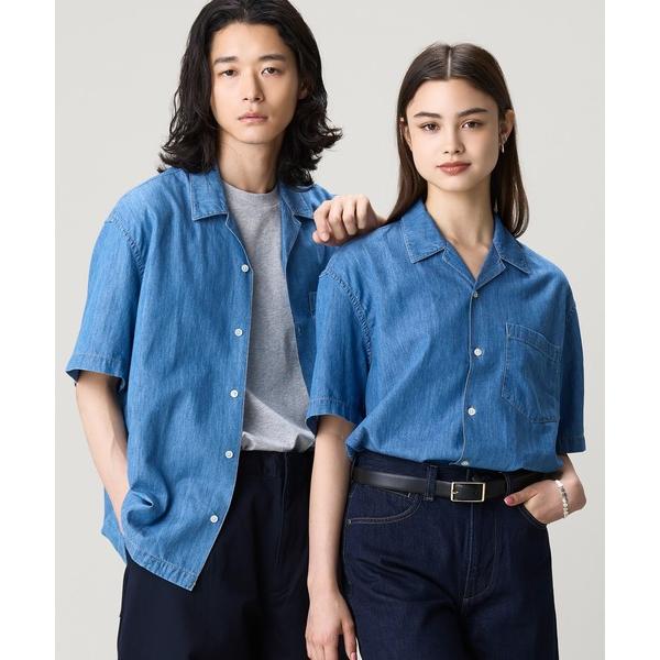 『タイムセール実施中』ZOZO問い合わせ番号:106600194ショップ:LACOSTE，ラコステブランド:LACOSTE，ラコステ商品名:オーバーサイズ オープンカラーデニムシャツカテゴリ:トップス>シャツ/ブラウスブランド品番:C...