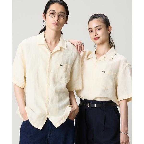 『タイムセール実施中』ZOZO問い合わせ番号:106600195ショップ:LACOSTE，ラコステブランド:LACOSTE，ラコステ商品名:オーバーサイズ リネンオープンカラーシャツカテゴリ:トップス>シャツ/ブラウスブランド品番:C...