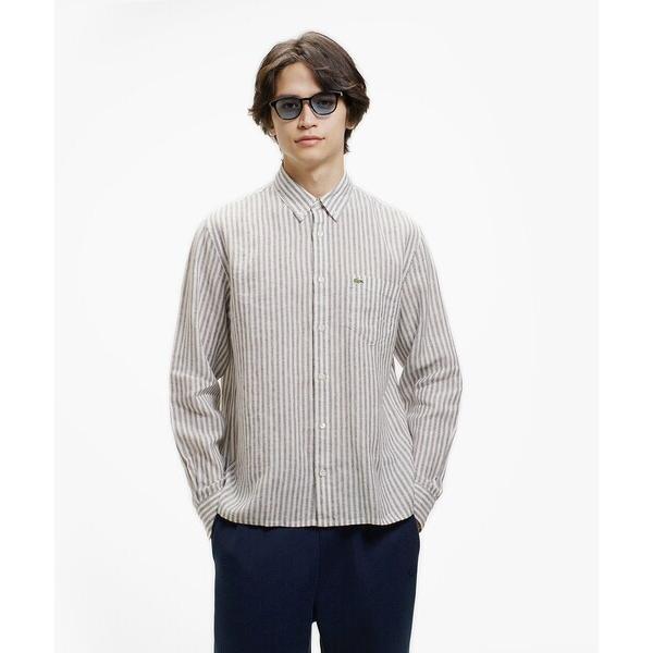 『タイムセール実施中』ZOZO問い合わせ番号:106600199ショップ:LACOSTE，ラコステブランド:LACOSTE，ラコステ商品名:リネンストライプシャツカテゴリ:トップス>シャツ/ブラウスブランド品番:CH2895-99素材...