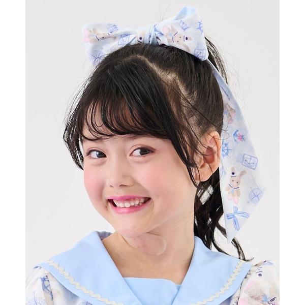 ZOZO問い合わせ番号:106600278ショップ:NARUMIYA ONLINE，ナルミヤ オンラインブランド:mezzo piano，メゾピアノ商品名:ウサギ・ネコ　航海柄　スカーフリボンカテゴリ:財布/小物>バンダナ/スカーフブ...