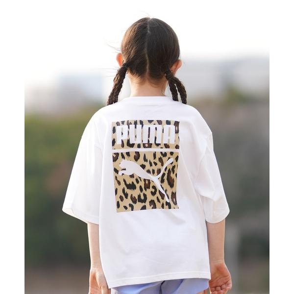 ZOZO問い合わせ番号:106601230ショップ:ムラサキスポーツ，ムラサキスポーツブランド:PUMA，プーマ，ムラサキスポーツ，ムラサキスポーツ商品名:PUMA/プーマ キッズ 半袖 Tシャツ バックプリント レオパード柄 639318...