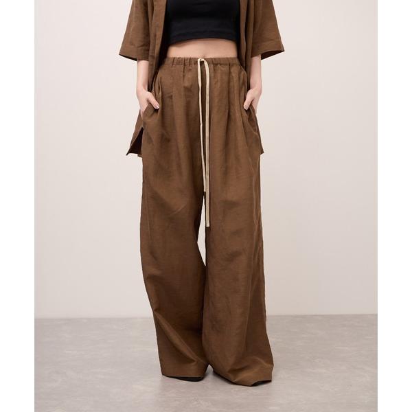 ZOZO問い合わせ番号:106602397ショップ:ADAM ET ROPE'，アダムエロペブランド:ADAM ET ROPE'，アダムエロペ商品名:キュプラリネンMIXイージーパンツカテゴリ:パンツ>その他パンツブランド品番:202...