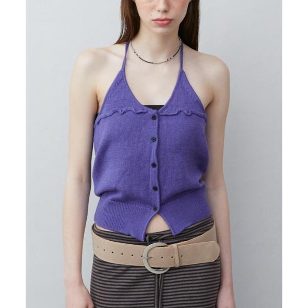 ZOZO問い合わせ番号:106603228ショップ:Avenue，アヴェニューブランド:Rohwel，ローウェル商品名:Halter Knit Camisole / ホルターニットキャミソールカテゴリ:トップス>キャミソールブランド品...