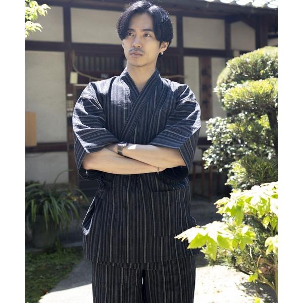 『タイムセール実施中』ZOZO問い合わせ番号:106603572ショップ:ARCADE，アーケードブランド:ARCADE，アーケード商品名:しじら織り甚平 上下2点セット 和装 部屋着 浴衣 ルームウェア　和風景カテゴリ:水着/着物・浴衣&...