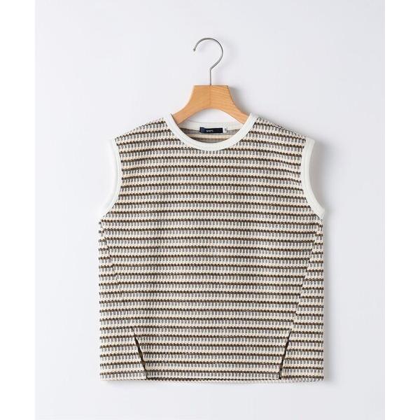 ZOZO問い合わせ番号:106603603ショップ:SHIPS KIDS，シップス キッズブランド:SHIPS，シップス商品名:SHIPS KIDS:80〜90cm / ジャカード ノースリーブ カットソーカテゴリ:トップス>ニット/...