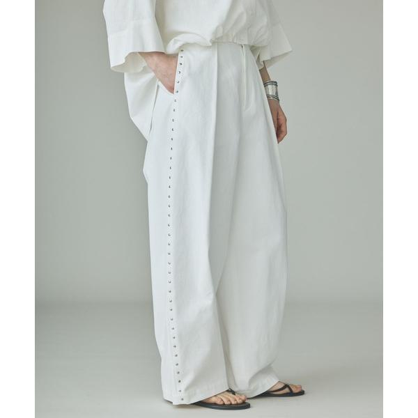 ZOZO問い合わせ番号:106605112ショップ:Curensology，カレンソロジーブランド:Curensology，カレンソロジー商品名:Curensology(カレンソロジー)/コットンワッシャースタッズパンツカテゴリ:パンツ&g...