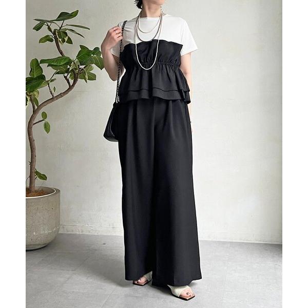 ZOZO問い合わせ番号:106605142ショップ:un dix cors，アンディコールブランド:un dix cors，アンディコール商品名:フリルセットアップカテゴリ:オールインワン・サロペット>つなぎ/オールインワンブランド品...