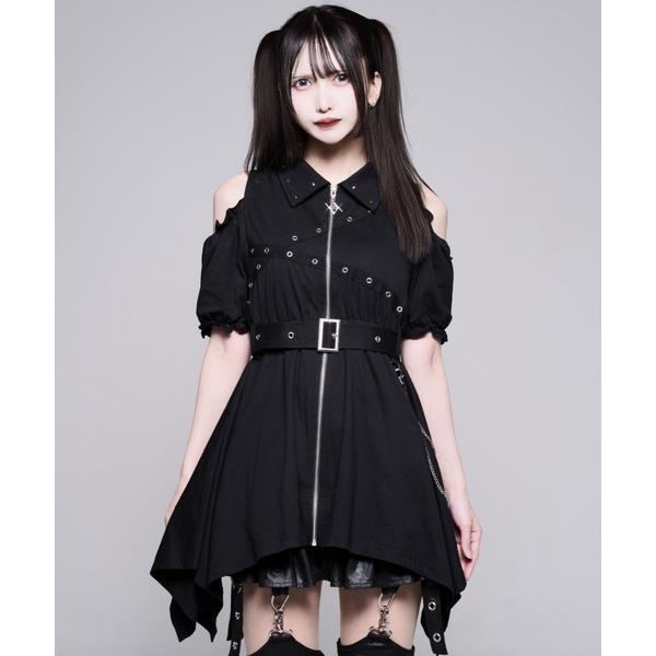 ZOZO問い合わせ番号:106605145ショップ:A'GEM/9 × .kom，エージェムナインブランド:REFLEM，レフレム商品名:『REFLEM/レフレム』クロスベルトZIPワンピースカテゴリ:トップス>その他トップスブランド...