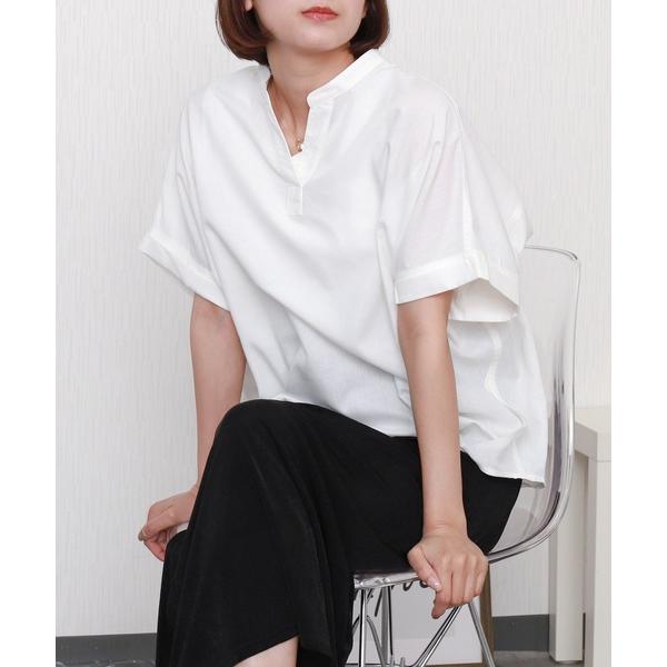 『タイムセール実施中』ZOZO問い合わせ番号:106605609ショップ:libelle more，リベル モアブランド:libelle more，リベル モア商品名:【吸水速乾／UVケア／抗菌防臭】リネンドルマンシャツ バンドカラーカテゴ...