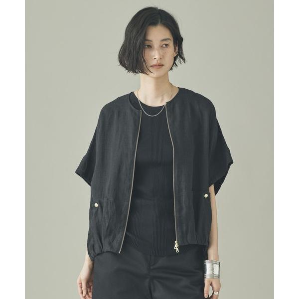 ZOZO問い合わせ番号:106605680ショップ:Curensology，カレンソロジーブランド:Curensology，カレンソロジー商品名:Curensology(カレンソロジー)/フレンチリネンジップブラウスカテゴリ:トップス&gt...