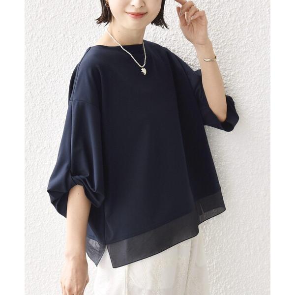 ZOZO問い合わせ番号:106641830ショップ:SHIPS for women，シップス フォー ウィメンブランド:SHIPS，シップス商品名:〈洗濯機可能〉袖 ツイスト デザイン シアー ドッキング TEEカテゴリ:トップス>T...