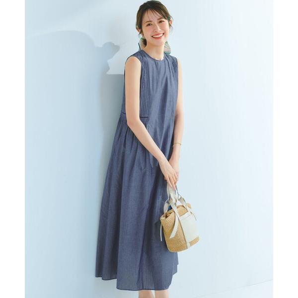ZOZO問い合わせ番号:106641856ショップ:23区，ニジュウサンクブランド:23区，ニジュウサンク商品名:デニムローン ワンピースカテゴリ:ワンピース/ドレス>ワンピースブランド品番:OPWOLM0608素材:ネイビー系/グレ...