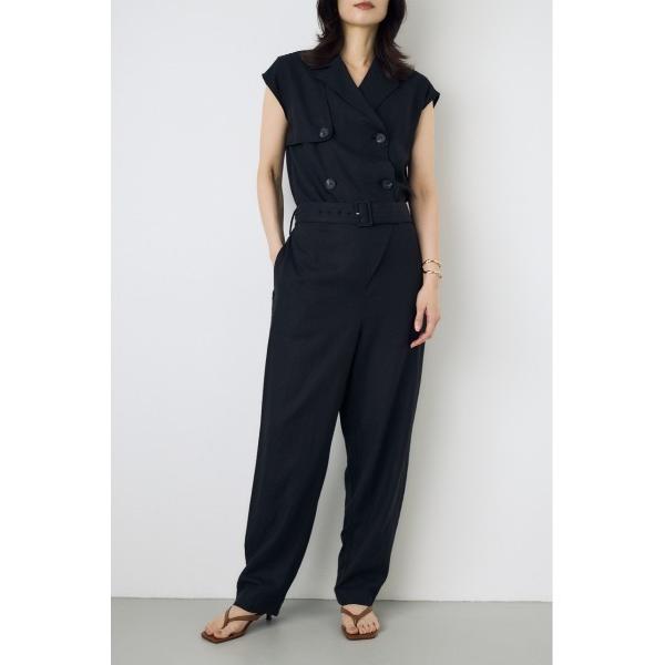 ZOZO問い合わせ番号:106642093ショップ:AZUL BY MOUSSY，アズールバイマウジーブランド:AZUL BY MOUSSY，アズールバイマウジー商品名:リネントレンチオールインワンカテゴリ:オールインワン・サロペット&gt...