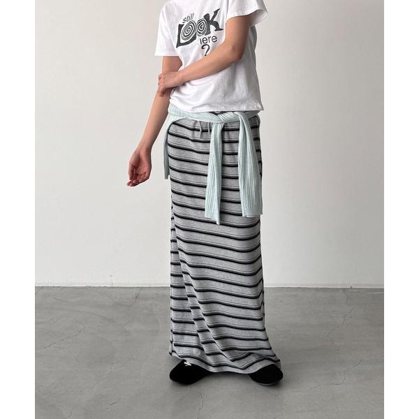 ZOZO問い合わせ番号:106642289ショップ:CANAL JEAN，キャナルジーンブランド:CANAL JEAN，キャナルジーン，El mar，エルマール商品名:El mar　ボーダーロングスカートカテゴリ:スカート>スカートブ...