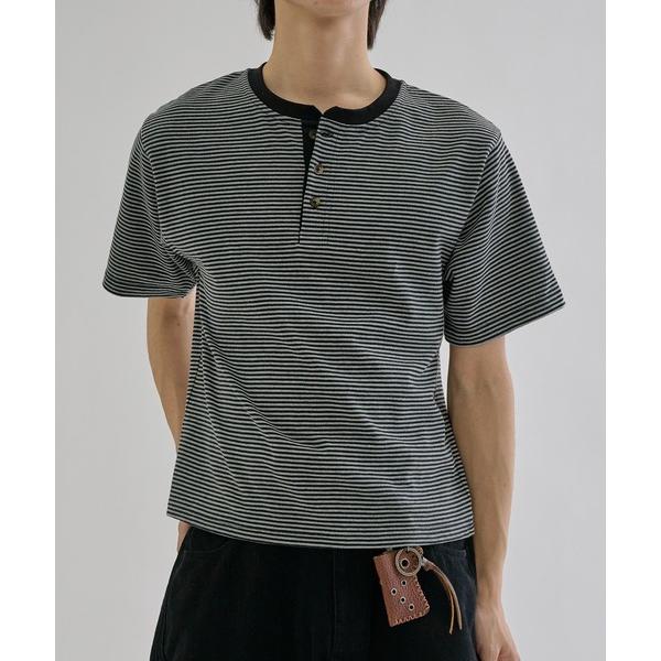 ZOZO問い合わせ番号:106642428ショップ:epnok，エプノックブランド:EPNK，イーピーエヌケー商品名:Fine - border henly Tee / ファインボーダーヘンリーネックTカテゴリ:トップス>Tシャツ/カ...