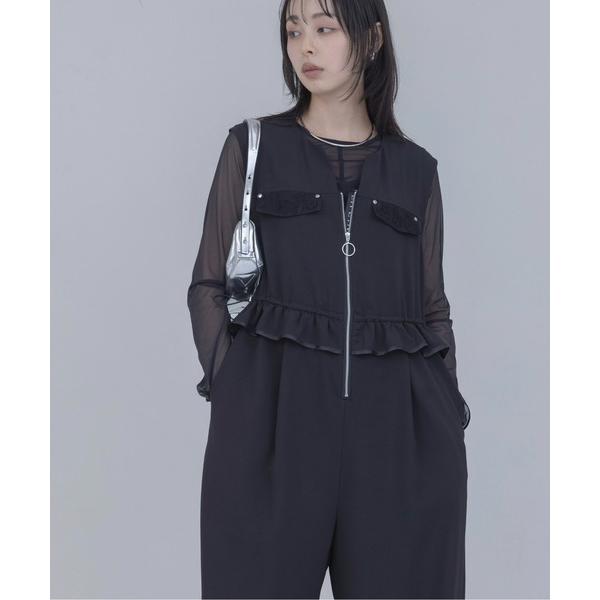 ZOZO問い合わせ番号:106642952ショップ:Eimee Law，エイミーロウブランド:Eimee Law，エイミーロウ商品名:ウエストフリル オールインワンカテゴリ:オールインワン・サロペット>つなぎ/オールインワンブランド品...