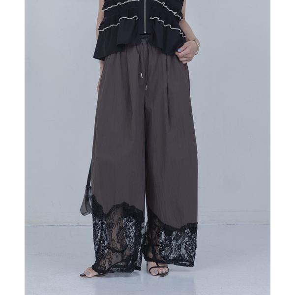 ZOZO問い合わせ番号:106643973ショップ:Eimee Law，エイミーロウブランド:Eimee Law，エイミーロウ商品名:ウェーブレース タックワイドパンツカテゴリ:パンツ>その他パンツブランド品番:84772Z素材:本体...