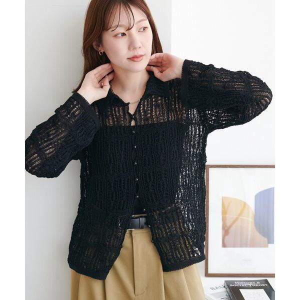 ZOZO問い合わせ番号:106644780ショップ:DISCOAT，ディスコートブランド:DISCOAT，ディスコート商品名:レース編み衿付きカーディガンカテゴリ:トップス>カーディガン/ボレロブランド品番:DCZ1061305A00...