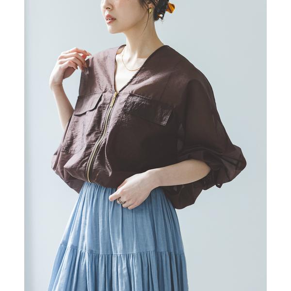 ZOZO問い合わせ番号:106645926ショップ:Spick &amp; Span，スピック アンド スパンブランド:NOBLE，ノーブル商品名:【洗える】フォギーシアーアウトポケットブルゾンカテゴリ:ジャケット/アウター>その他ア...