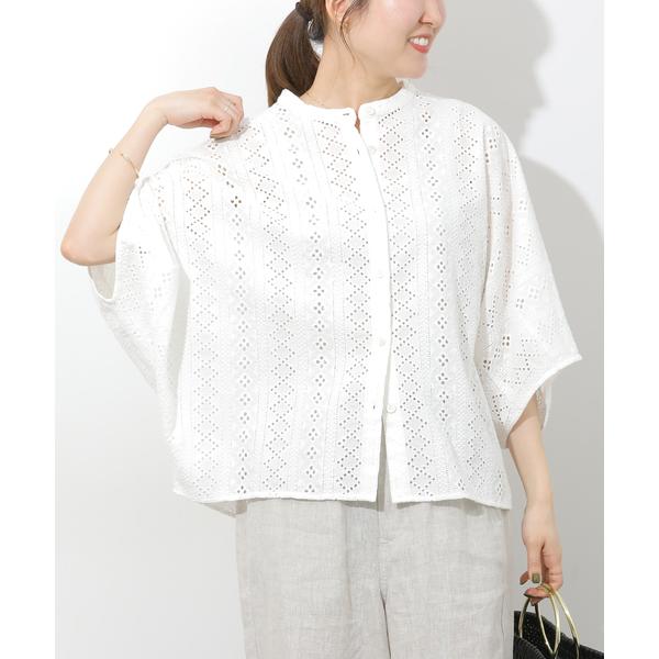 ZOZO問い合わせ番号:106646210ショップ:JOURNAL STANDARD，ジャーナルスタンダードブランド:JOURNAL STANDARD relume，ジャーナルスタンダード　レリューム商品名:コットンカットワーク刺繍ポンチョ...