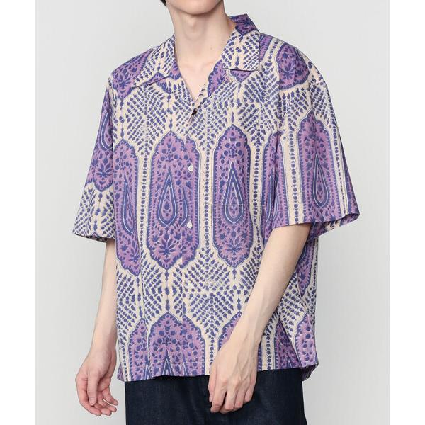 ZOZO問い合わせ番号:106682009ショップ:Bshop，ビショップブランド:Bshop，ビショップ商品名:KARDO | ROHIT ブロックプリント 半袖オープンカラーシャツ MENカテゴリ:トップス>シャツ/ブラウスブラン...