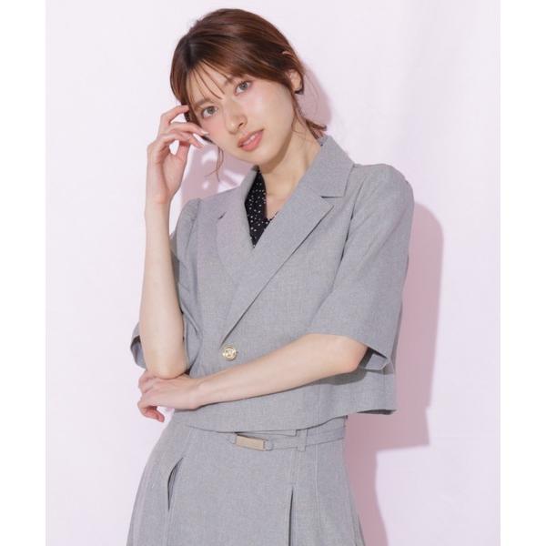 ZOZO問い合わせ番号:106682018ショップ:JILL by JILL STUART，ジル バイ ジル スチュアートブランド:JILL by JILL STUART，ジルバイジルスチュアート商品名:サマーツイル半袖ジャケットカテゴリ:...