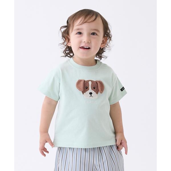 ZOZO問い合わせ番号:106682051ショップ:petit main，プティマインブランド:petit main，プティマイン商品名:【接触冷感】DOGアップリケ半袖Tシャツカテゴリ:トップス>Tシャツ/カットソーブランド品番:9...