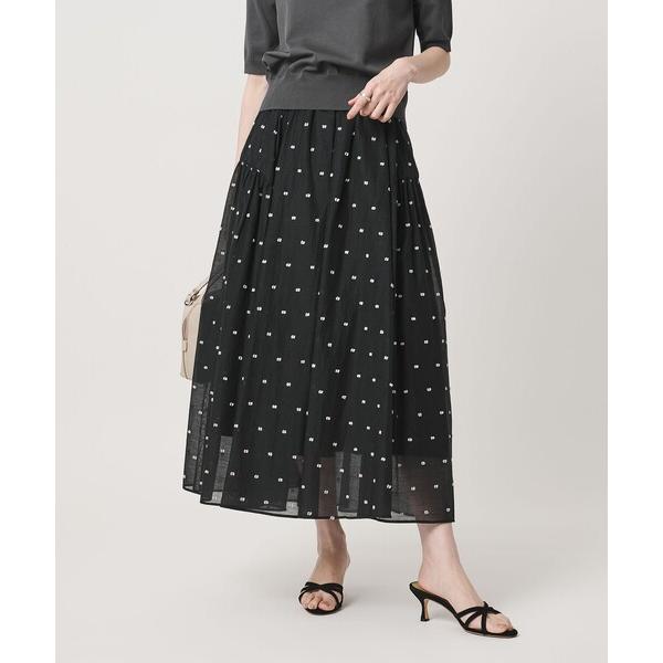 ZOZO問い合わせ番号:106682753ショップ:UNITED ARROWS，ユナイテッドアローズブランド:UNITED ARROWS，ユナイテッドアローズ商品名:2トーン ドット ジャガード フレアスカートカテゴリ:スカート>スカ...