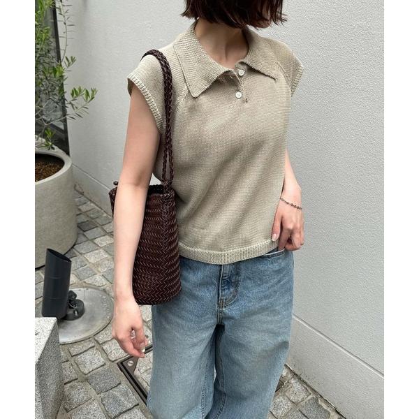 ZOZO問い合わせ番号:106683261ショップ:CANAL JEAN，キャナルジーンブランド:CANAL JEAN，キャナルジーン，El mar，エルマール商品名:El mar　コットンブレンドポロニットカテゴリ:トップス>ニット...