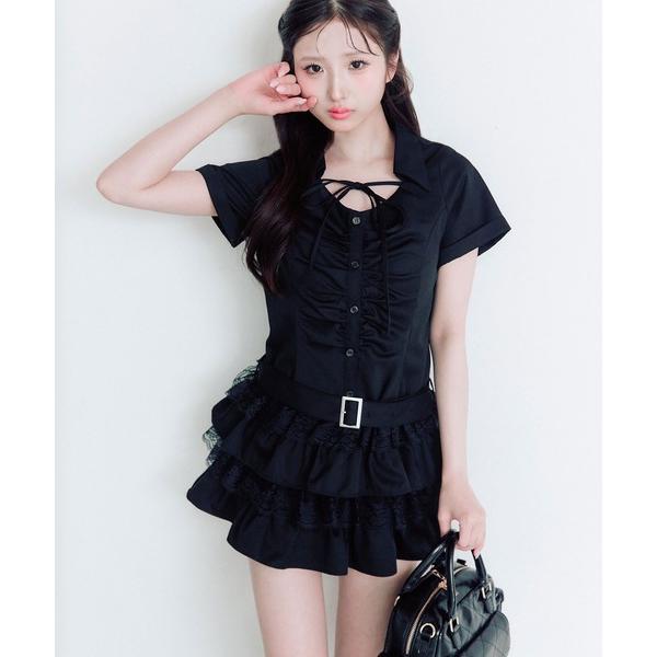 『タイムセール実施中』ZOZO問い合わせ番号:106683288ショップ:OLIVE des OLIVE，オリーブ デ オリーブブランド:OLIVE des OLIVE，オリーブデオリーブ商品名:ティアードシャツワンピカテゴリ:ワンピース/...