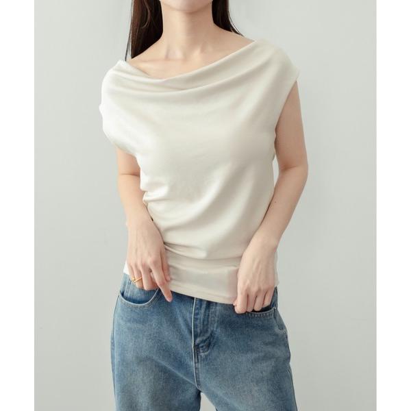 ZOZO問い合わせ番号:106683426ショップ:by muni:r，バイ ムニールブランド:on:nue，オンニュ商品名:【on:nue】[着用動画あり！] ドレープネックリボントップス /2026 SS COLLECTIONカテゴリ:...