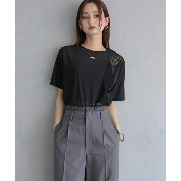 ZOZO問い合わせ番号:106683648ショップ:unit lab，ユニットラボブランド:&amp;g'aime，アンジェム商品名:【＆ｇ'aime 】シアー×レーストップス　Sheer x Lace Topsカテゴリ:トップス>T...