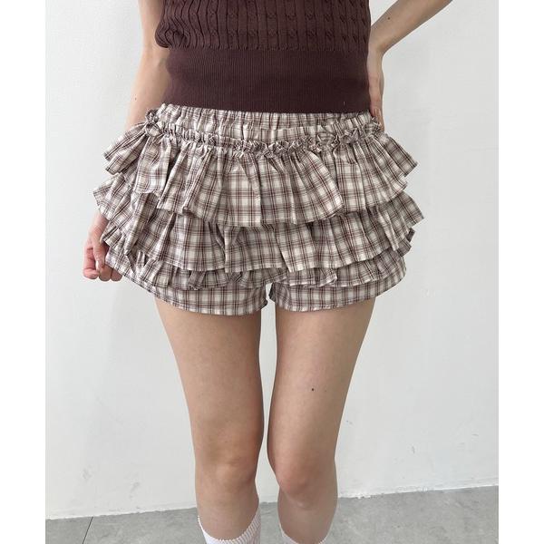 ZOZO問い合わせ番号:106684401ショップ:WEGO，ウィゴーブランド:PHILLY，フィリー，WEGO，ウィゴー商品名:チェックフリルショートパンツカテゴリ:パンツ>その他パンツブランド品番:PL26SS04-L0009素材...