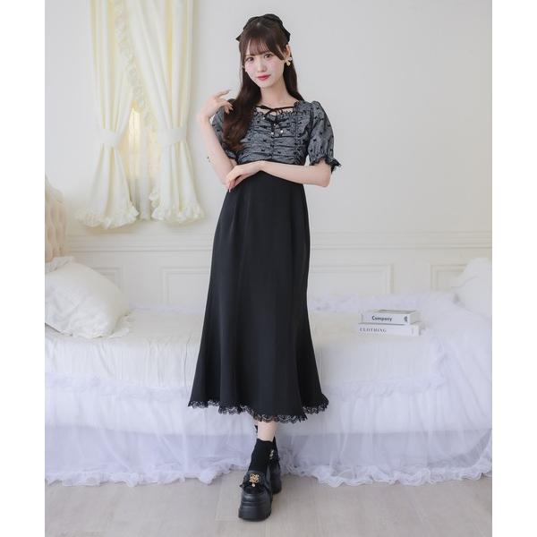 ZOZO問い合わせ番号:106684426ショップ:ROJITA，ロジータブランド:couture BY ROJITA，クチュールバイロジータ商品名:リボンプリントドッキングワンピースカテゴリ:ワンピース/ドレス>ワンピースブランド品...