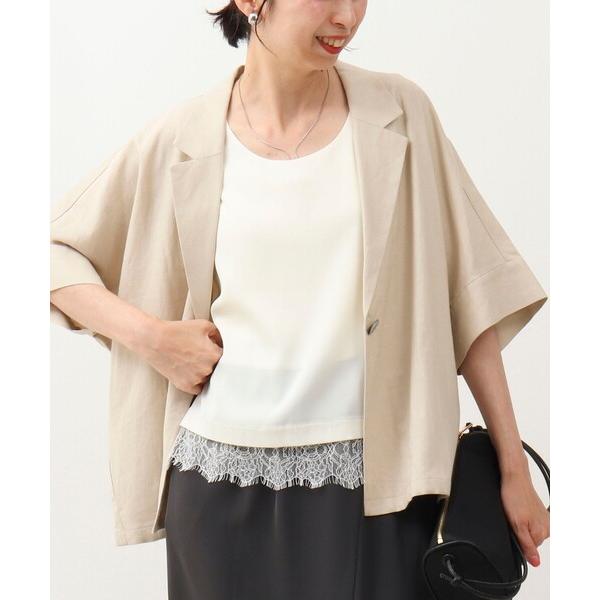 ZOZO問い合わせ番号:106684802ショップ:NOLLEY'S，ノーリーズブランド:MICO COULIER，ミコクリエ，NOLLEY'S，ノーリーズ商品名:リネンドルマンスリーブテーラードジャケットカテゴリ:ジャケット/アウター&g...