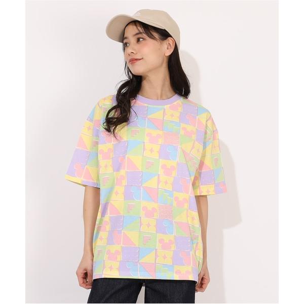 ZOZO問い合わせ番号:106685556ショップ:BABYDOLL，ベビードールブランド:Disney，ディズニー商品名:親子お揃い ディズニー WEB限定 パステルブロック総柄Tシャツ 1584Aカテゴリ:トップス>Tシャツ/カッ...