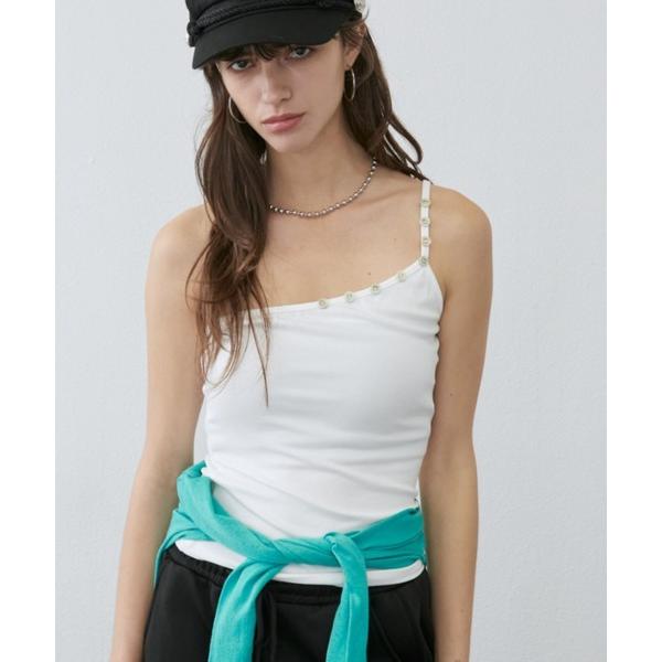 ZOZO問い合わせ番号:106685821ショップ:Avenue，アヴェニューブランド:Rohwel，ローウェル商品名:Shell Button One-Shoulder Camisole / シェルボタンワンショルダーキャミソールカテゴリ...