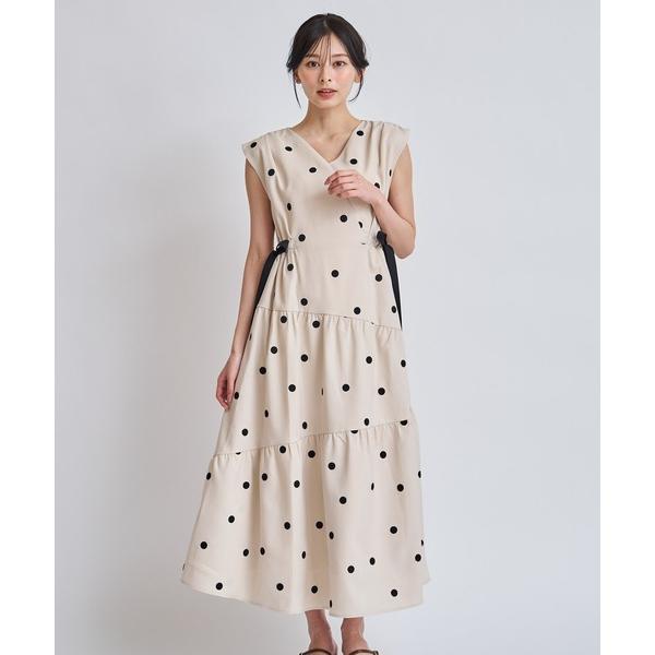 ZOZO問い合わせ番号:106686689ショップ:NOELA，ノエラブランド:NOELA，ノエラ商品名:リネンタッチドットワンピースカテゴリ:ワンピース/ドレス>ワンピースブランド品番:5633057素材:表地 基布　ポリエステル1...