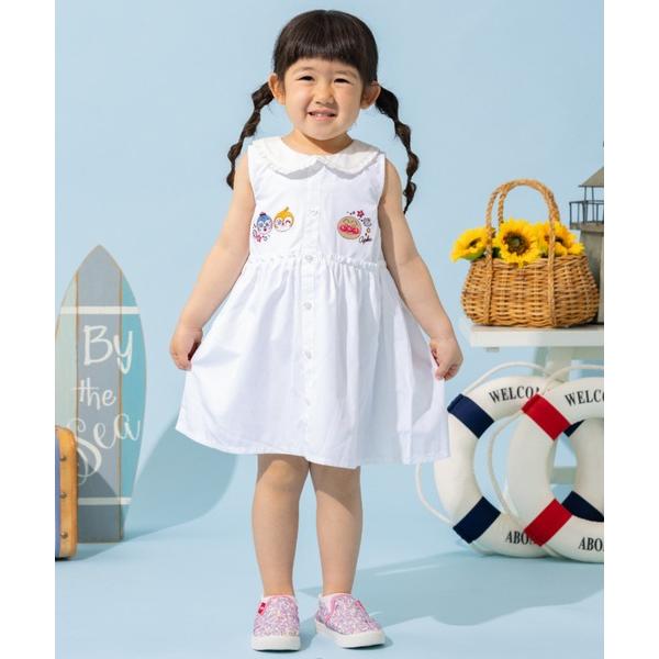 ZOZO問い合わせ番号:106686904ショップ:BANDAI APPAREL SHOP，バンダイアパレルショップブランド:ANPANMAN KIDS COLLECTION，アンパンマンキッズコレクション商品名:襟付き刺繍切替ワンピースカ...
