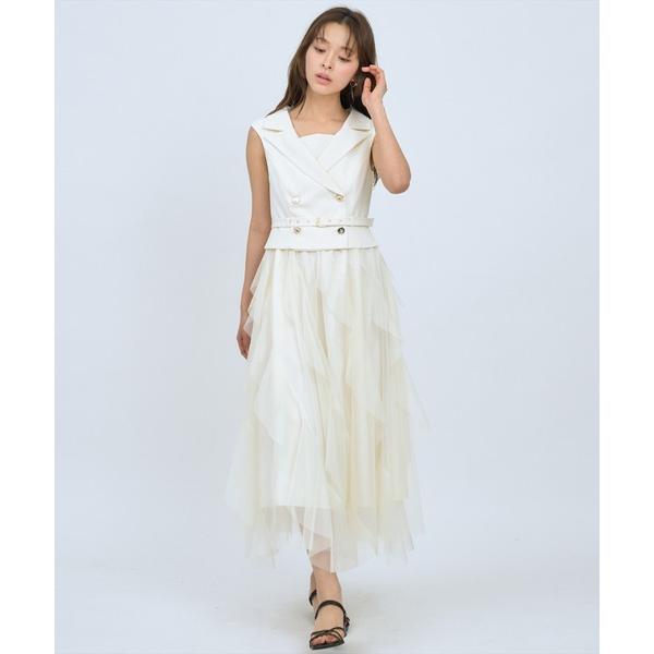 ZOZO問い合わせ番号:106687215ショップ:AND COUTURE，アンドクチュールブランド:AND COUTURE，アンドクチュール商品名:【再入荷予約受付中】アシメチュールトレンチジャンスカカテゴリ:ワンピース/ドレス>ジ...
