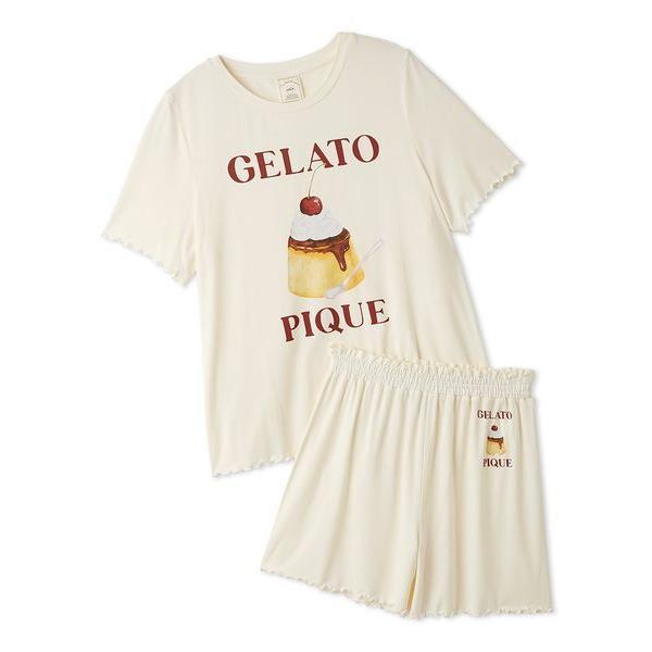 ZOZO問い合わせ番号:106723366ショップ:gelato pique，ジェラート　ピケブランド:gelato pique，ジェラートピケ商品名:【ONLINE限定】【接触冷感】プリンワンポイントTシャツ＆ショートパンツセットカテゴリ...