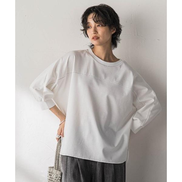 ZOZO問い合わせ番号:106723664ショップ:MAYSON GREY，メイソングレイブランド:MAYSON GREY，メイソングレイ商品名:ポンチローマBACK釦ドッキングプルオーバーカテゴリ:トップス>Tシャツ/カットソーブラ...