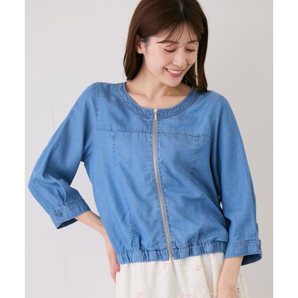 ZOZO問い合わせ番号:106723742ショップ:JAYRO，ジャイロブランド:Jayro，ジャイロ商品名:ノーカラーデニムライクブルゾンカテゴリ:ジャケット/アウター>ブルゾンブランド品番:2026-A-FLL16080素材:再生...