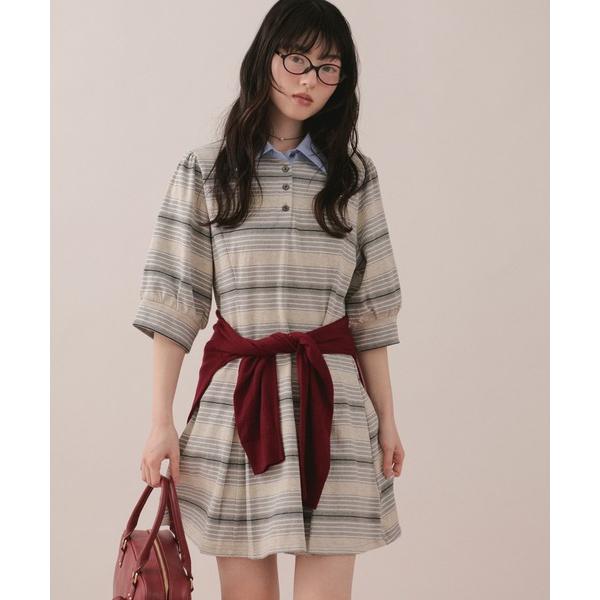 ZOZO問い合わせ番号:106723863ショップ:mideal，マイディールブランド:loin nuit，ロワンニュイ商品名:striped polo onepiece / ストライプポロワンピースカテゴリ:ワンピース/ドレス>ワン...