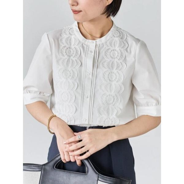 ZOZO問い合わせ番号:106723899ショップ:Te chichi，テチチブランド:Te chichi，テチチ商品名:ピンタック＆レース5分袖ブラウスカテゴリ:トップス>シャツ/ブラウスブランド品番:2701600-21-12素材...