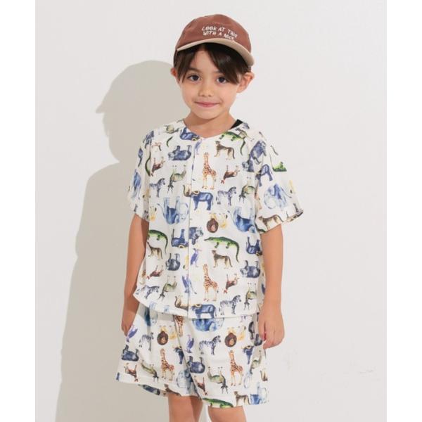 ZOZO問い合わせ番号:106724391ショップ:OCEAN&amp;GROUND，オーシャンアンドグラウンドブランド:Ocean&amp;Ground，オーシャン&amp;グラウンド商品名:アニマルプリントノーカラーカットソーシャツカテ...